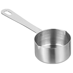 DOITOOL Steel Thickened Sauce Pan with Long Heatproof Handle Metal Milk Pan Kitchen Cookware for Milk Sauce Pasta Noodles Chocolate 80ml