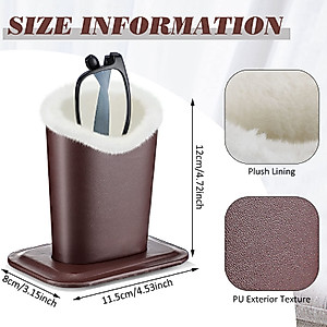 Weewooday 6 Pack Plush Lined Eyeglasses Holder Stand for Glasses Leather Reading Stand Case Protective Glasses Case (Lovely)