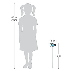 Exhart Garden Stake, Set of 6 Butterfly Garden Stakes, WindyWing Outdoor Garden Decor and Yard Art, 6 x 4.5 x 16 Inch