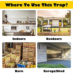 Mouse Trap Bucket, Rat Trap - Flip and Slide Bucket Lid Mouse Trap, Humane or Lethal, Auto Reset, Indoor Outdoor, 5 Gallon Bucket Compatible(3 Packs)