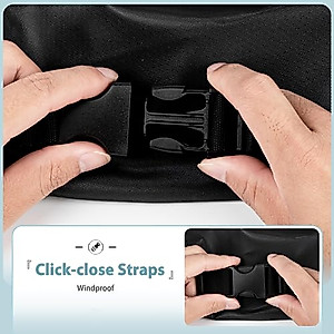 SHINESTAR Griddle Cover for Blackstone 28 Inch Griddle with Hood, Heavy Duty Waterproof 5483 Premium Flat Top Gas Grill Cover with Large Air Vent and Click-Close Straps, Black