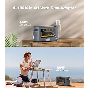 FF FLASHFISH Portable Power Station, 1008Wh/315000mAh LiFePO4 Battery Pack, UPS Solar Generator With 1200W (Peak 2000W) AC Outputs, 100W USB-C, Backup Power CPAP Battery For Camping Home Blackout