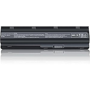 593553-001 CQ42 MU06 Laptop Battery Replacement for HP Spare 593554-001 593550-001 593562-001 G62 Pavilion G6 G7 DV7 HSTNN-LB0W Presario CQ56 CQ57 CQ62, Compatible with HP MU09 (10.8V 8800mAh 9-Cell)