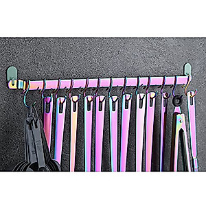 Rainbow Cooking Utensils Set, Kyraton Stainless Steel 37 Pieces Kitchen Utensils Set with Titanium Colorful Plating, Kitchen Tool Gadgets Set with Utensil Rack Heat Resistant Dishwasher Safe