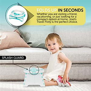 Portable Potty Training Chair with Travel Bag, Foldable, Indoor/Outdoor Use, Camping, Includes 30 Replacement Bags - Jool Baby