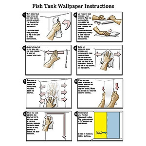 T&H Home Aquarium Décor Backgrounds - Purple Outer Space Starry Sky Fish Tank Background Aquarium Sticker Wallpaper Decoration Picture PVC Adhesive Poster, 24.4" W x 16.4" H