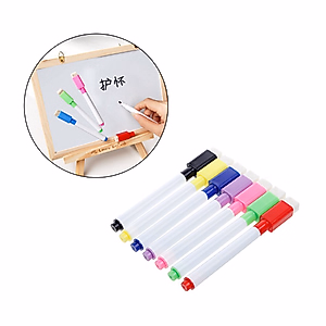 Forgun 5Pcs Whiteboard Pen Erasable Dry White Board Markers Black Ink Fine Size Nip