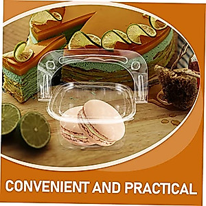 ULTECHNOVO 10pcs Boxes Transparent Cake Box Plastic Dessert Containers Mini Plastic Containers Plastic Cake Containers Mini Cake Containers with Lids Small Pie Box Sushi Packing Box Clear Box