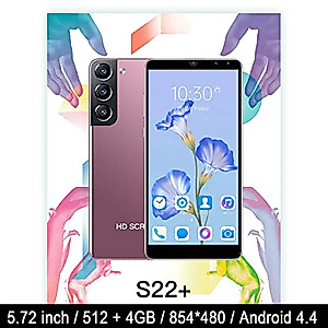 Unlocked Cellphone, Android 6.0 Smartphone 512MB+4G ROM Mobile Cell Phone 5.72 Inch HD Dual SIM for Father Childrens Gift, Purple