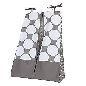 Bacati - Mix N Match Dots Diaper Stacker (Grey)