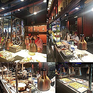 Commercial Heat Lamp Food Warmer Light Food Warmers for Parties Buffets, Food Server Warmer Food Heat Lamp Buffet Heat Lamp Chandelier Adjustable Height Christmas Food Heating