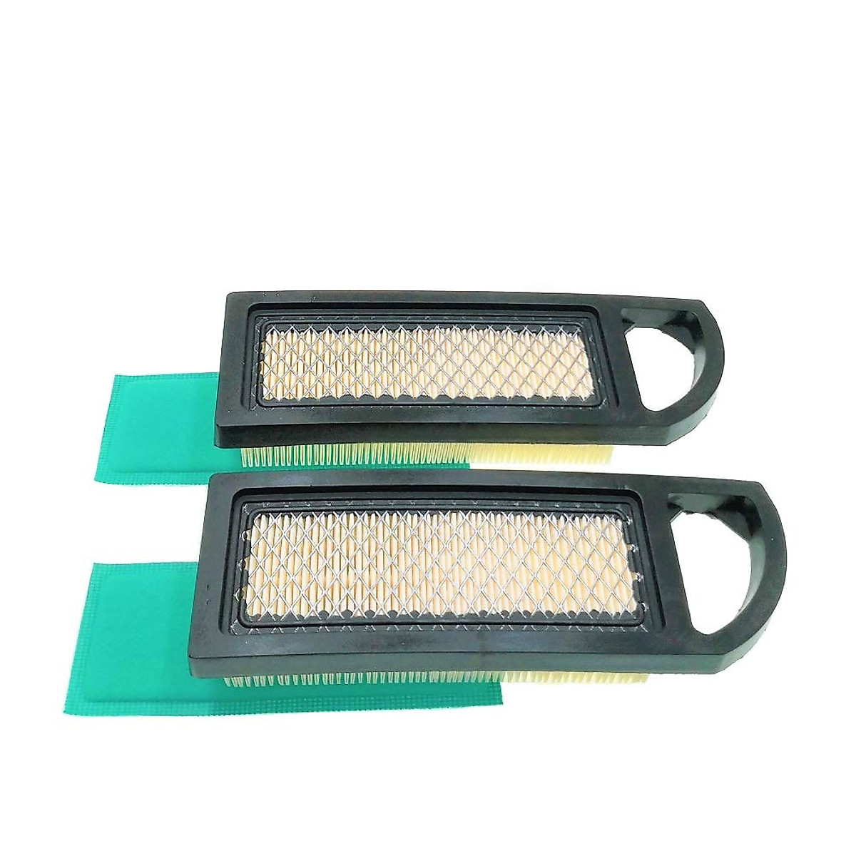 MOWFILL 2 Pack 697153 Air Filter Replace for BS 697014 697634 698083 794422 795115 797008 OEM Air Cleaner Cartridge with 697015 Pre Filter Fits Lawn Mower Air Cleaner Element