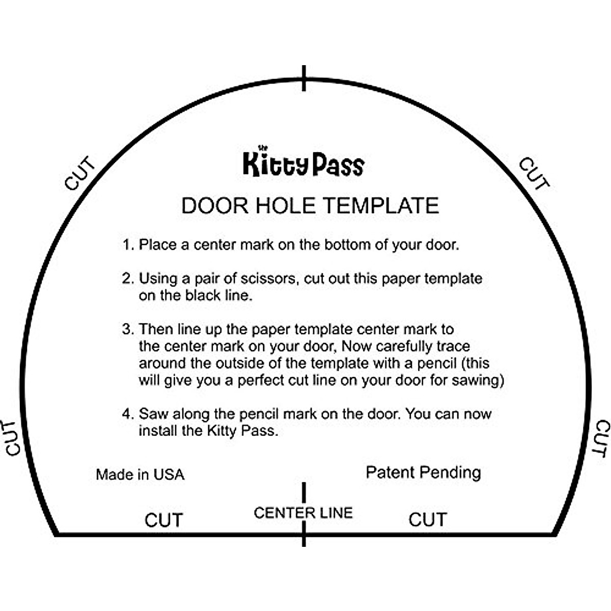 The Kitty Pass Interior Cat Door Hidden Litter Box Pet Door for Cats up to 21 lbs Pet Box