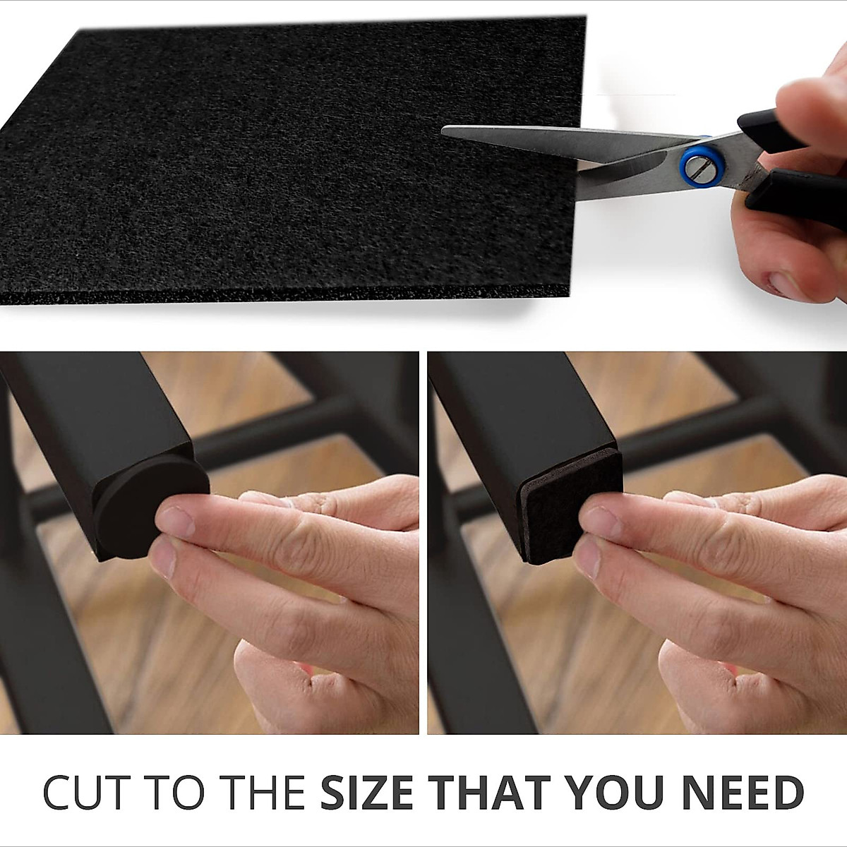 Felt Furniture Pads X-PROTECTOR 10 PCS - Premium 8” x 6” x 1/5” Heavy Duty Black Felt Sheets! Cut Large Furniture Pads to The Size You Need - The Best Felt Floor Protectors for Any Hard Floor!