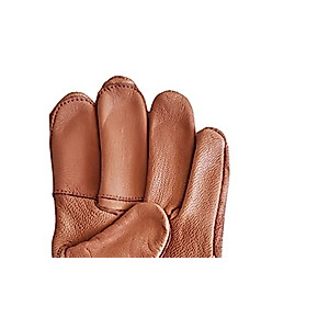BRILLMADE - Rose gloves | Thorn and Cut Resistant Garden & Yard Work | Long Leather Heavy Duty elbow length Gauntlet | Suitable for Thorny Bushes Cacti | Rose Pruning Gloves for Women (L, Brown)