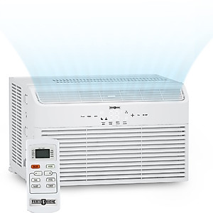 Window Air Conditioner, 8,000 BTU AC Unit for Room Window-Mounted AC with 4 Fan Speeds 5 Modes 24-Hour On/Off Timer Quiet Sleep Mode Remote Control AC Cooler up to 350 sq. ft