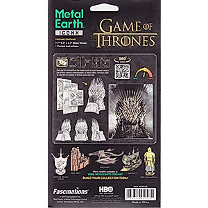 Metal Earth Premium Series Game of Thrones Iron Throne 3D Metal Model Kit Fascinations