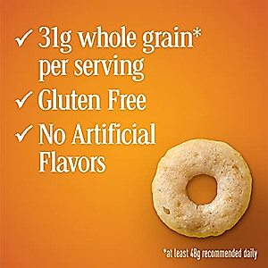 Big G Cereal Honey Nut Cheerios Gluten Free Cereal, 4PK CUP 7.2OZ