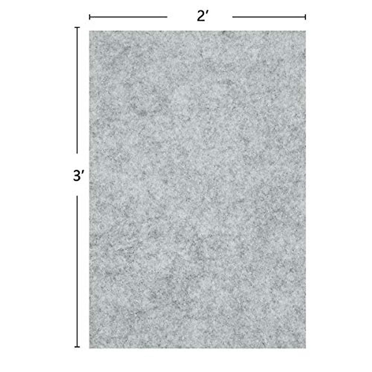 MAYSHINE - 2' x 3' - Dual Layer Felt + Rubber Rug Pad Grip Cushion | Non Slip Mat Protects Hard Floors, Secures Rug Position, and Reduces Noise