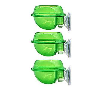 MACGOAL 3 Pieces of Reptile Suction Cup Feeder Chameleon Bowl Reptile Food and Water Bowl Dish Reptile Worm Dish Escape Proof, Suitable for Crested Gecko Tree Frog Chameleon Lizard Bearded Dragon