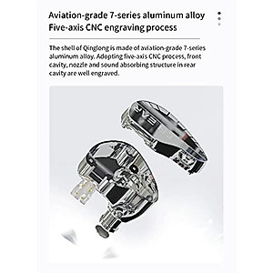 KBEAR Qinglong in Ear Wired Headphone,PU+PEEK Double-Layer Composite Diaphragm in Ear Monitor Stage IEM,Noise Cancellation HiFi Headset with Detachable Cable for Singer Musicial