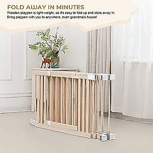HARPPA Baby Gate Playpen Baby Fence for Babies and Toddlers Baby Play Yards for Play Area (62*47*24 inch)