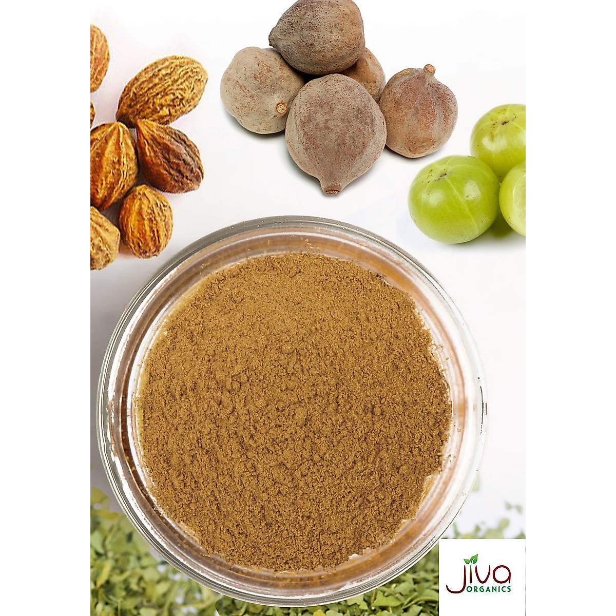 Jiva Organics Organic Triphala Powder 7 ounce Bag - Ground Amla, Bhibitaki, and Haritaki Fruits Blended, 100% Natural & Non-GMO