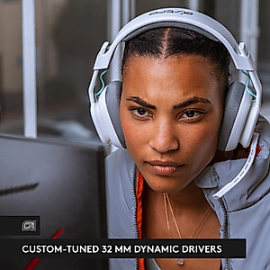 Logitech G Astro A10 Gen 2 Cross-Platform Wired Gaming Headset for PlayStation 5/4, Xbox S|X, Nintendo Switch, PC: 3.5mm Headphone Jack, 32mm Drivers, Flip-to-Mute Mic, Over-Ear - White/Xbox Edition