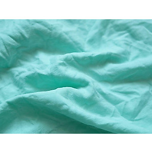 DREFEEL Egyptian Quality Vibrant Stone Washed Microfiber Turquoise Duvet Cover Queen Size 3 Pcs Set (1 Duvet Cover, 2 Pillowcases) - Soft Comforter Cover Quilt Case - Solid Bedding