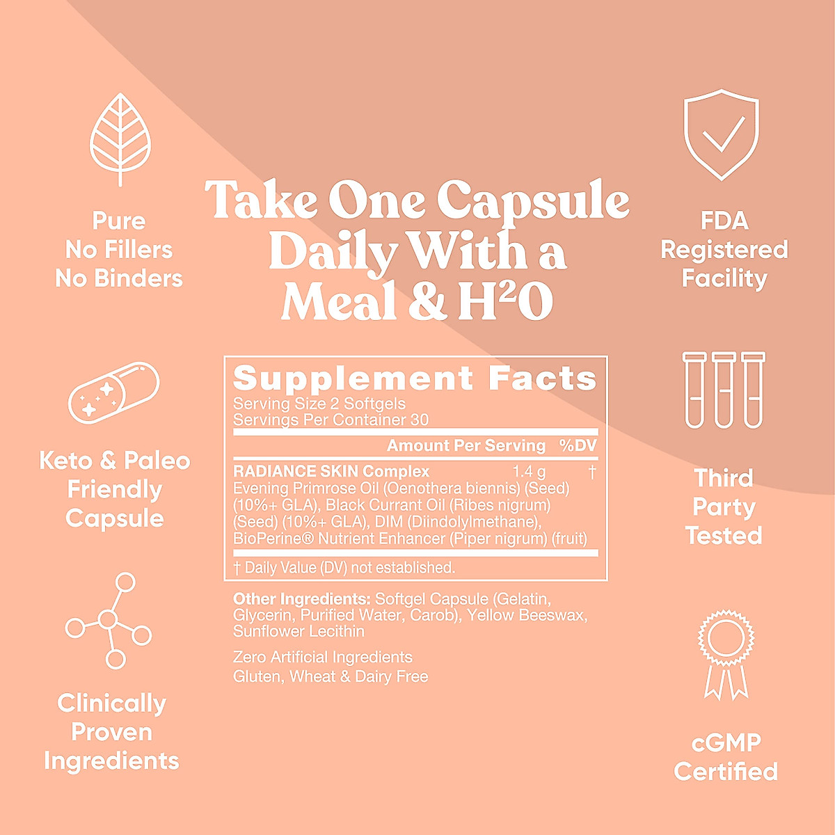 Eu Natural Vibrance Bundle with Radiance - Beauty Bundle for Healthier Hair Growth, Stronger Nails, Glowing Skin