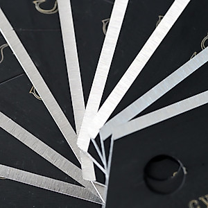 50-Pack 18mm Utility Knife Blades, SK5 Blackened Steel Replacement Blade, Snap off Blades for Retractable Box Cutters and Knife, SK5 Blades in Bulk Pack. 10pcs x 5