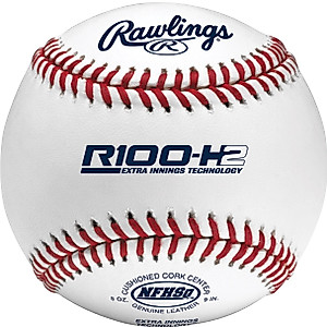 Rawlings | NFHS NOCSAE High School Game Baseballs | R100-H2 | Game/Practice Use | 12 Count