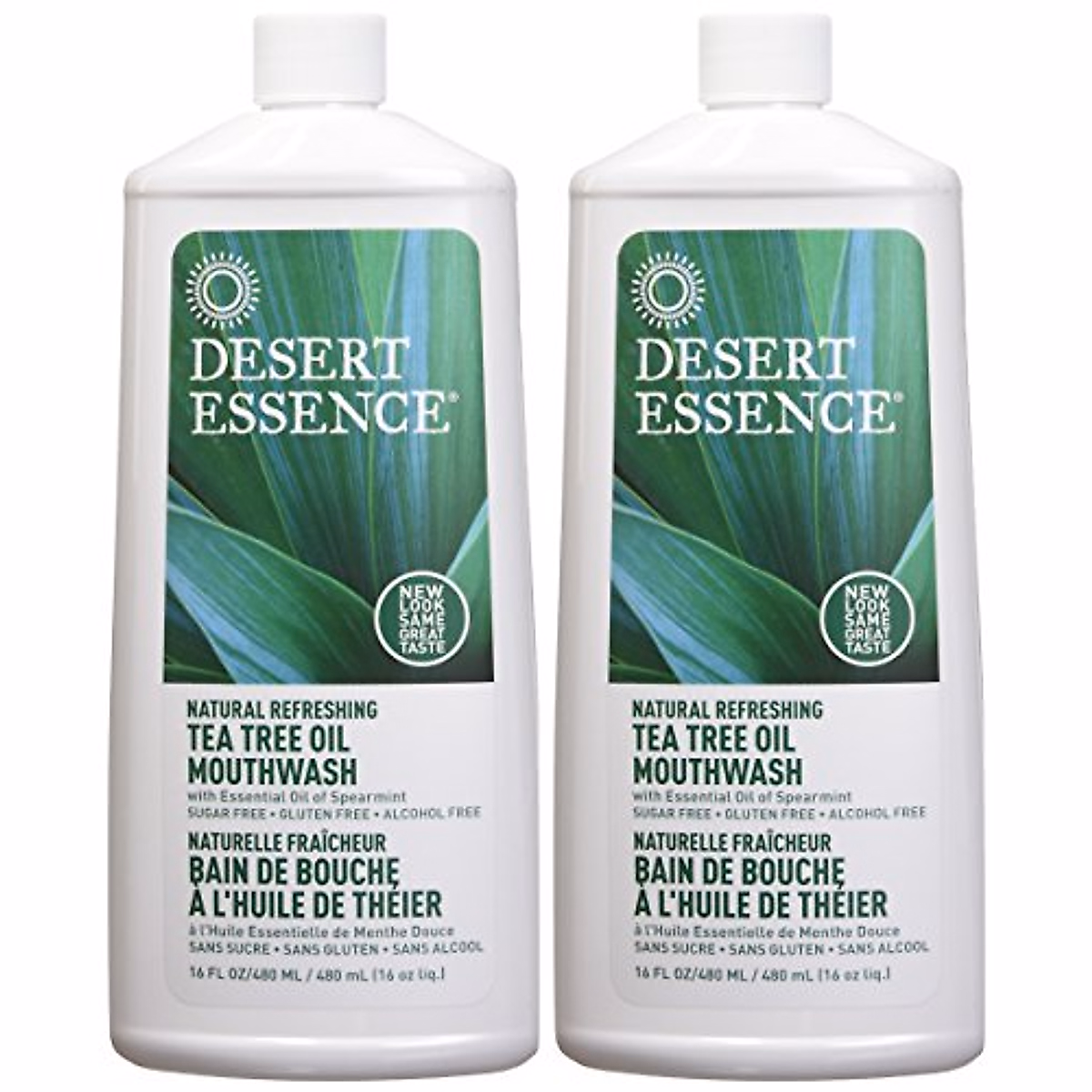 Desert Essence: Tea Tree Oil & Spearmint Mouthwash, 16 oz (2 pack)