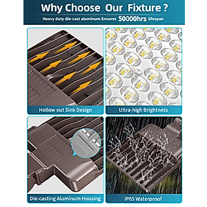 LED Parking Lot Light 150W 120W 90W Tunable, LED Shoebox Light 5700K 5000K 4500K Adjustable Arm&Slip Fitter, DLC Listed Outdoor Pole Light with Photocell, IP65 Commercial Street Area Flood Lighting