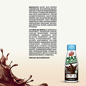 BOOST Glucose Control Max 30g Protein Nutritional Drink, Rich Chocolate, 11 Fl Oz (Pack of 12)