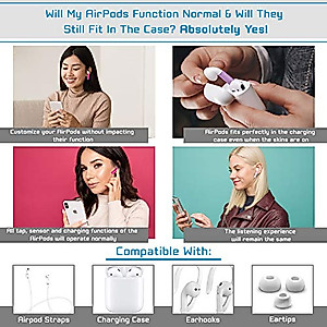 AirPod Skins Protective Wraps - Three-Color Packs - Stylish Covers for Protection & Customization, Compatible with Apple AirPods (Lilac, Bubblegum Pink, Pink)