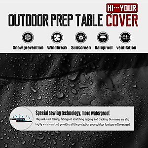 Portable Outdoor Table Cover, Fits 32 Inch Keter Unity Portable Outdoor Table,420D Tear-Resistant, UV Resistant, All Weather Protection, Waterproof Outdoor Preptable Cover,Black(35"L x 24"W x 35"H)
