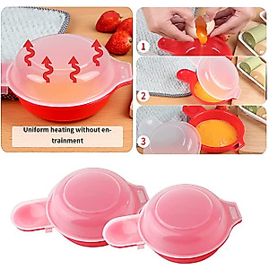 YYYFEI Microwave Egg Cooker,1 Minute Fast Egg Hamburg Omelet Maker Kitchen Cooking Tool,2pcs