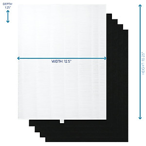 Filter Bros 115115 Replacement HEPA Filter A Fits Winix Plasmawave 5500-2 5300-2