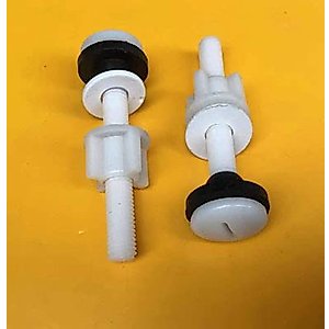 toilet seat bolts, 4" Universal toilet seat screws nuts & bolts plastic With Rubber Washers Replacement, For Top Mount Toilet Seat Hinges