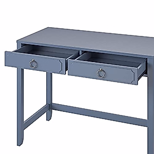 Novogratz Her Majesty 2 Drawer Writing Desk, Blue