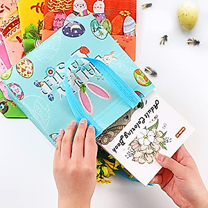 STYPOP Easter Gift Bags 18 Pack Reusable Easter Basket for Kids Non-woven Easter Bags with Handles Personalized Treat Bags Easter Bunny Egg Gnome Party Bags for Egg Hunt Games Easter Candy Bags