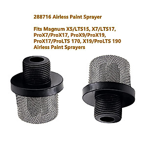 Replaces 288716 Airless Paint Sprayer 3/4-Inch Inlet Strainer Thread for Magnum X5/LTS15, X7/LTS17, ProX7/ProX17, ProX9/ProX19, ProX17/ProLTS 170, X19/ProLTS 190 Airless Paint Sprayers (2-Pack)