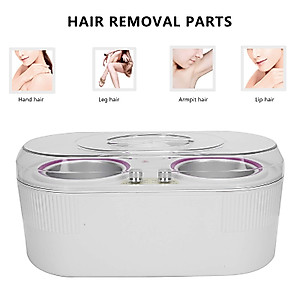 Liphontcta Double Wax Warmer, Professional Electric Wax Heater Large Wax Warmer Wax Melter Wax Supplies for Hair Removal with Adjustable Temperature for Salon(#2)
