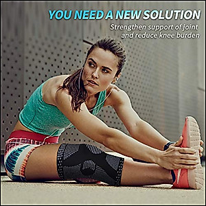 NEENCA Professional Knee Brace, Compression Knee Sleeve with Patella Gel Pad & Side Stabilizers, Knee Support Bandage for Pain Relief, Medical Knee Pad for Running, Workout, Arthritis, Joint Recovery