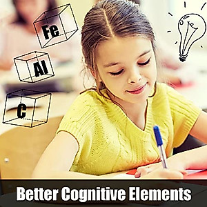 14 Pieces Element Cube Set Density Cubes Pure Metal Periodic Table Metal Cubes Tungsten Cube, Titanium, Bismuth, Aluminum, Iron, Copper, etc for Element Collections Hobbies As Christmas Gift