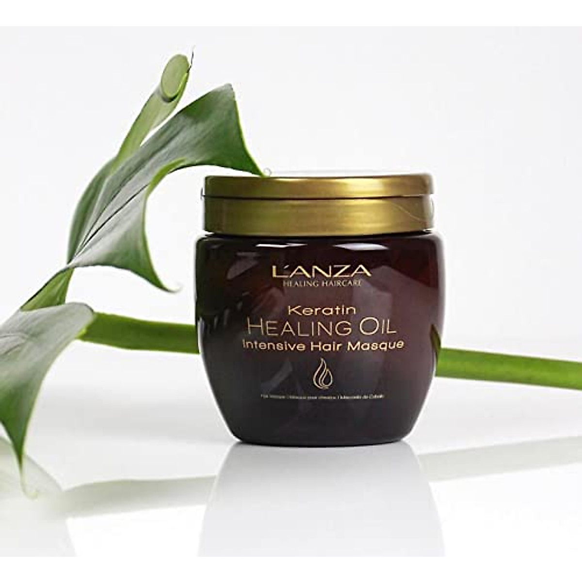 L'ANZA Keratin Healing Oil Intensive Hair Masque for Damaged Hair – Nourishes, Repairs, and Boosts Hair Shine and Strength for a Silky Look, Paraben-free, Gluten-free (7.1 Fl Oz)