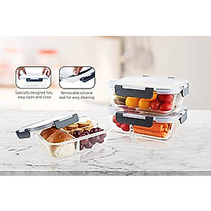 Prime Cook Glass Food Container/storage In Rectangle 3 Pieces Set