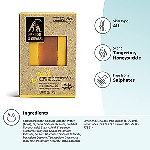 The Right to Shower Joy Shampoo Bar Bar Soap Tangerine and Honeysuckle Vegan oz, tangerine,honeysuckle, 7 Ounce
