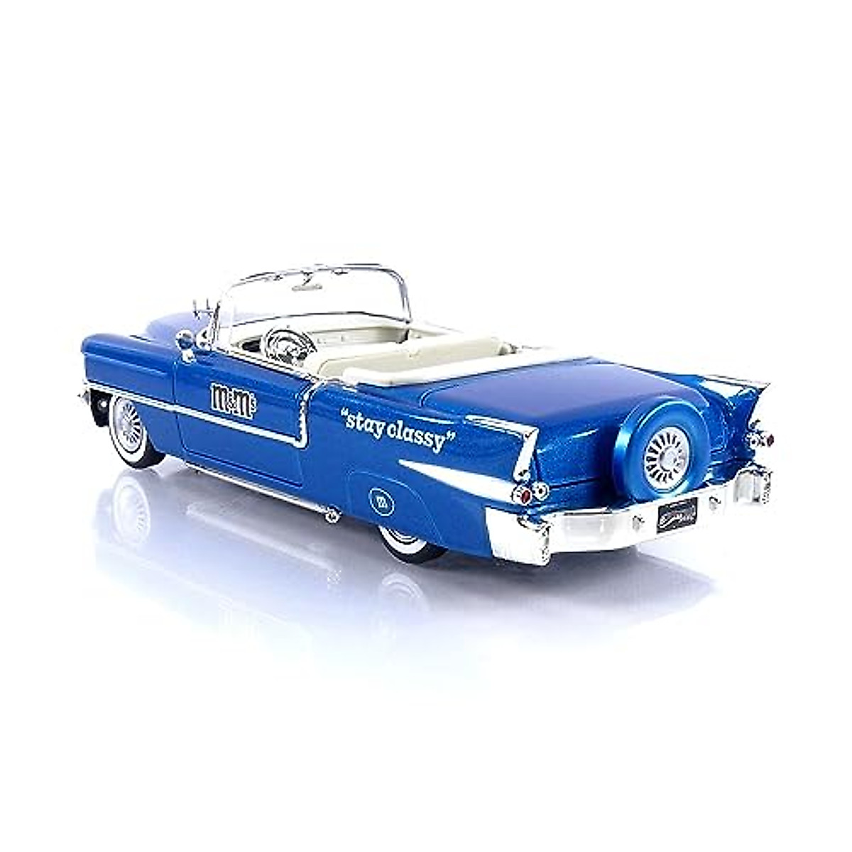 Jada Toys M&M's 1:24 1956 Cadillac El Dorado Die-cast Car w/ 2.75" Blue Figure, Toys for Kids and Adults